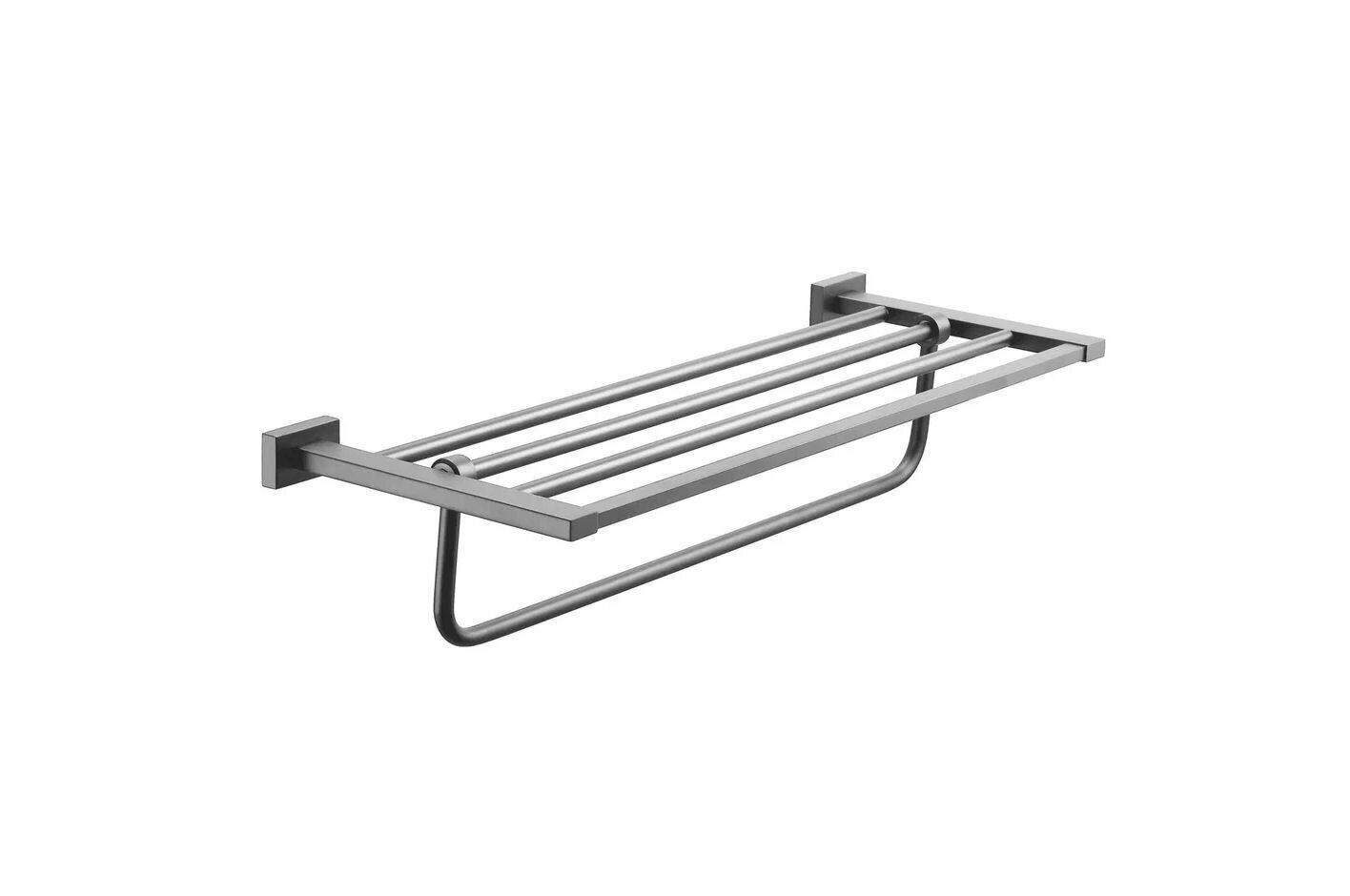Полка для полотенец Shevanik SG5608T, оружейная сталь, 62x12,3х22 см