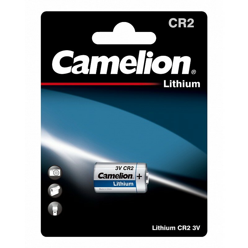 Camelion Lithium CR2 BL-1(CR2-BP1, батарейка фото,3В), цена за 1 шт.