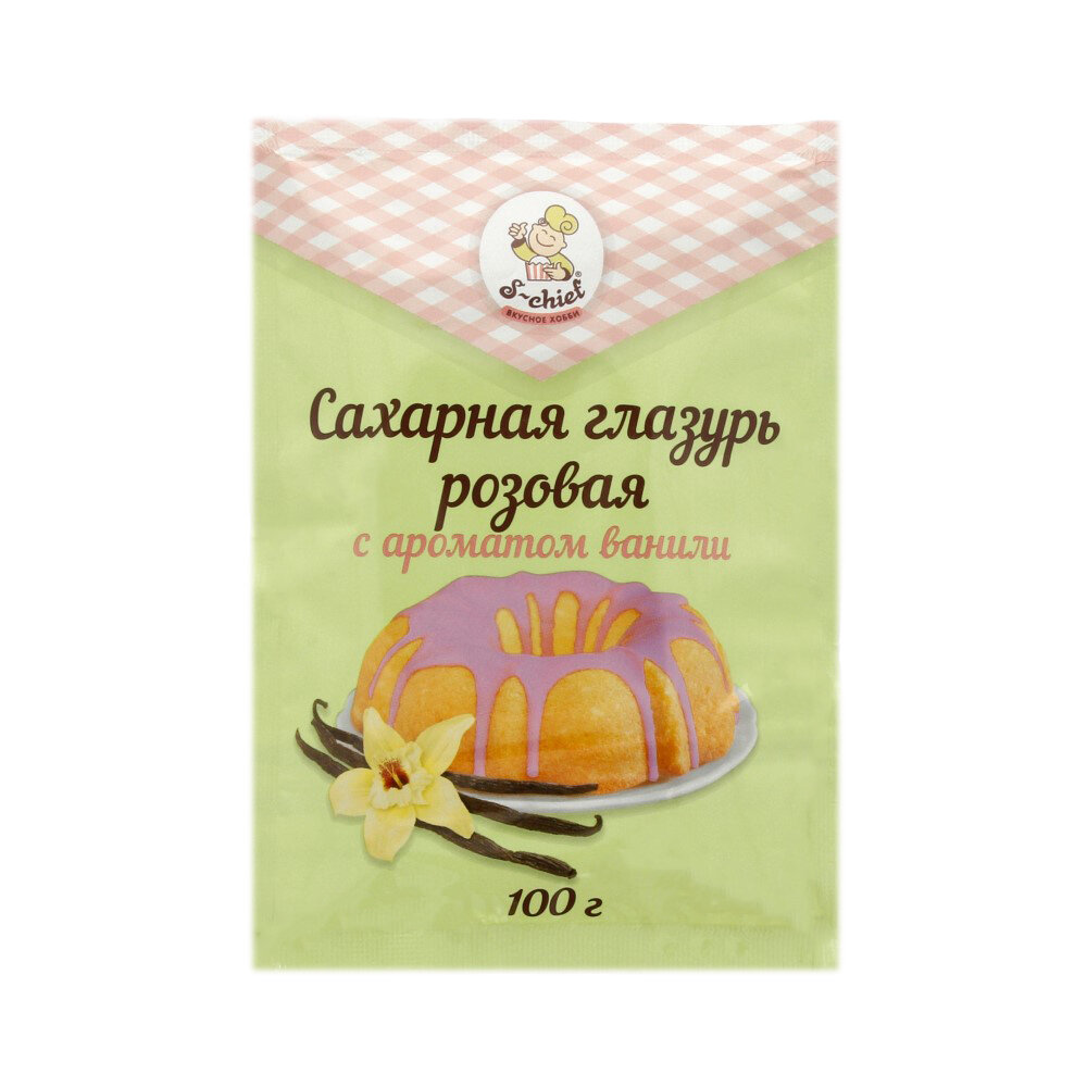 Глазурь сахарная "S-CHIEF" 100 г "Розовая"