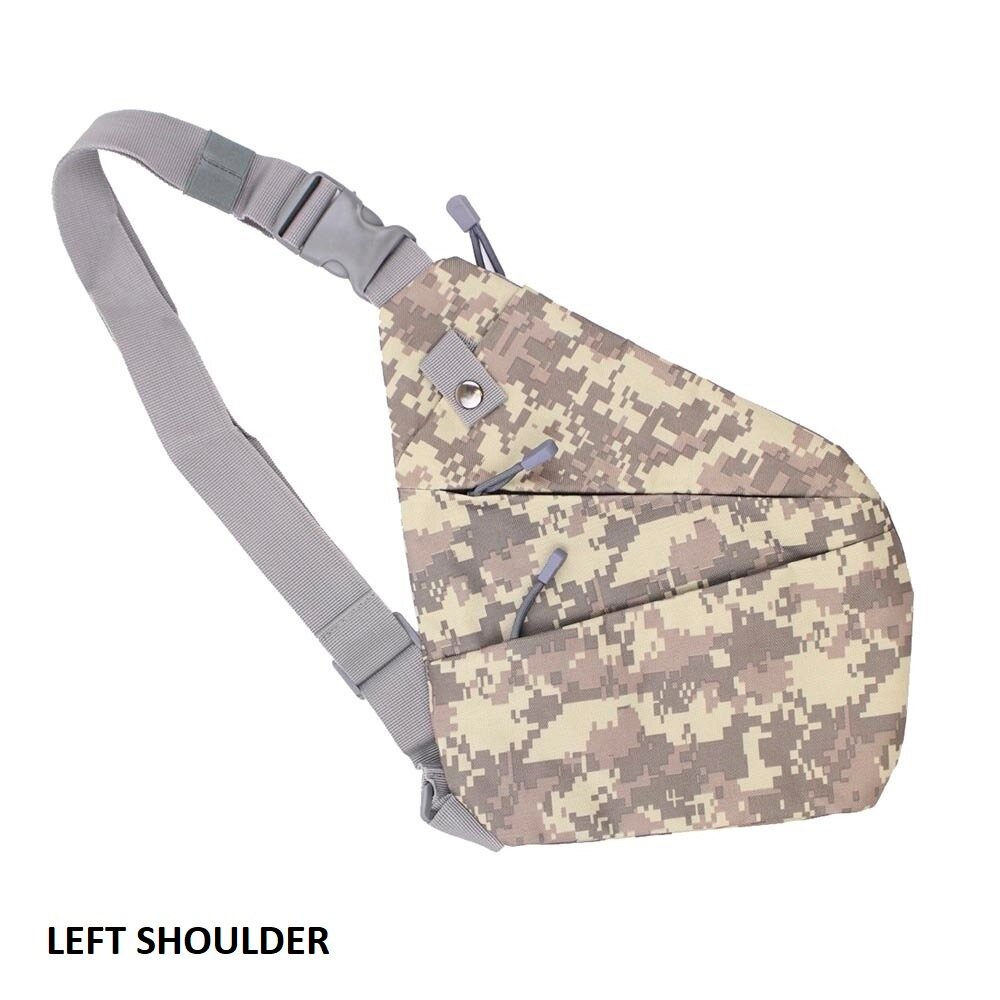 Сумка слинг Сумка-слинг мужская тактическая на левое плечо под правую руку 26х23х3 см камуфляж At-Digital