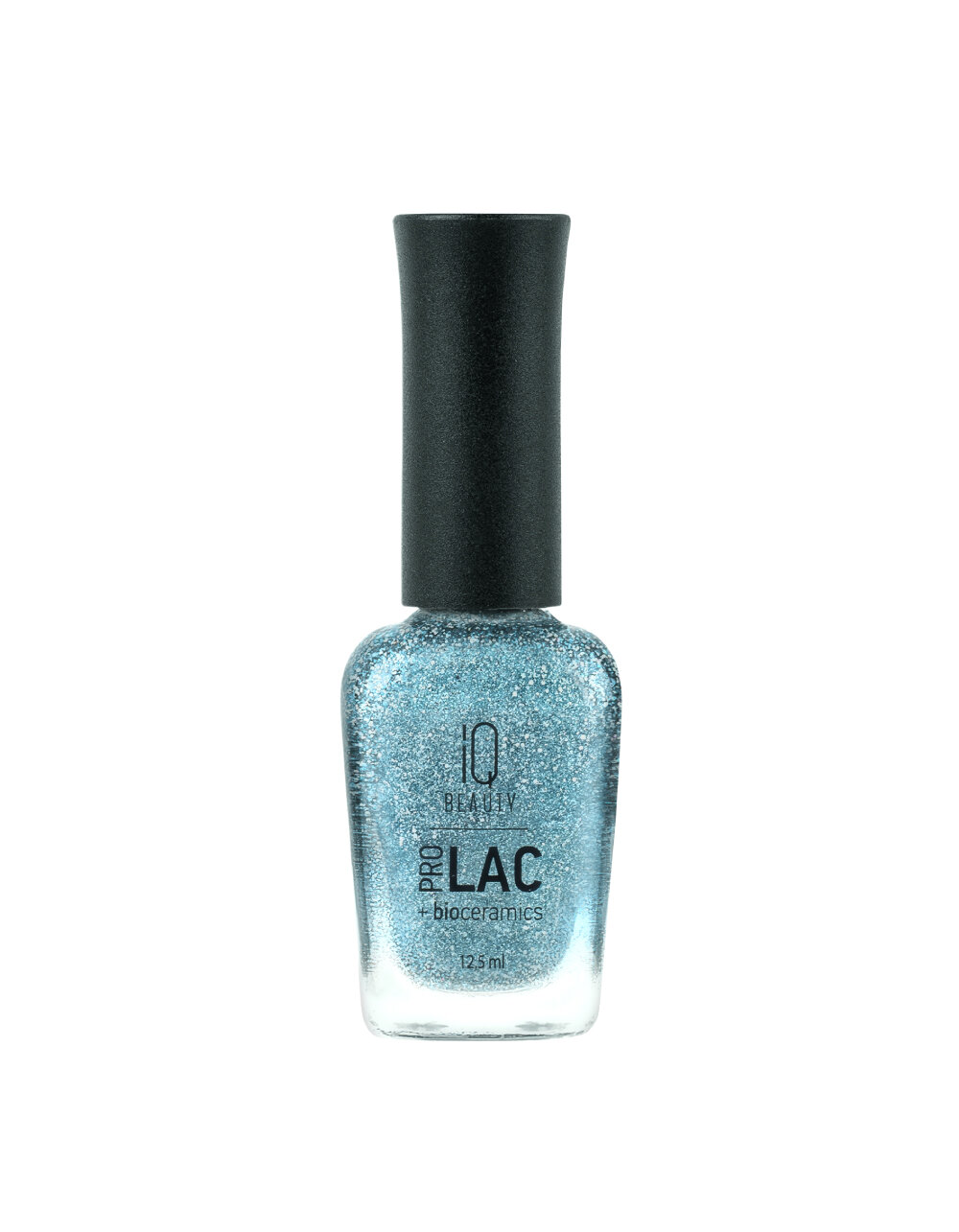 Лак для ногтей IQ Beauty PROLAC+bioceramics 124 Midnight spell, глиттер и шиммер, 12.5 мл