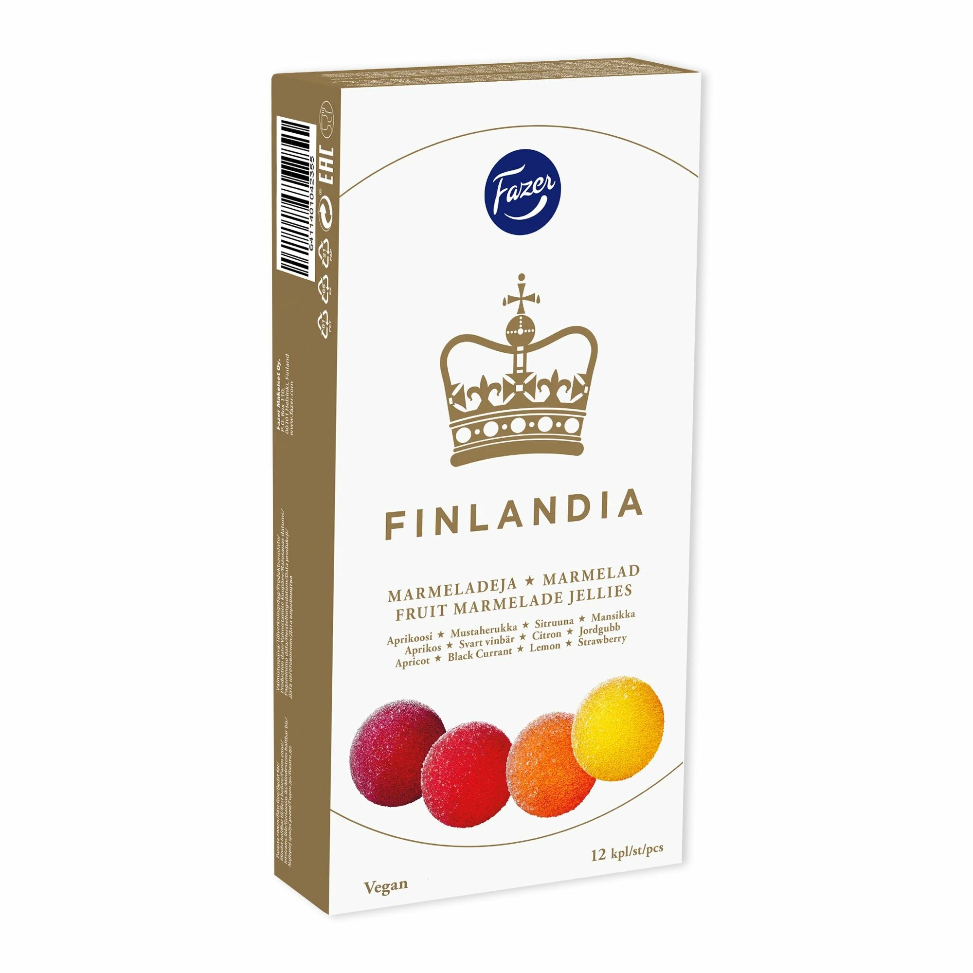 Мармелад Finlandia Fazer ассорти 4 вкуса 12 шт, 260 г (Финляндия)