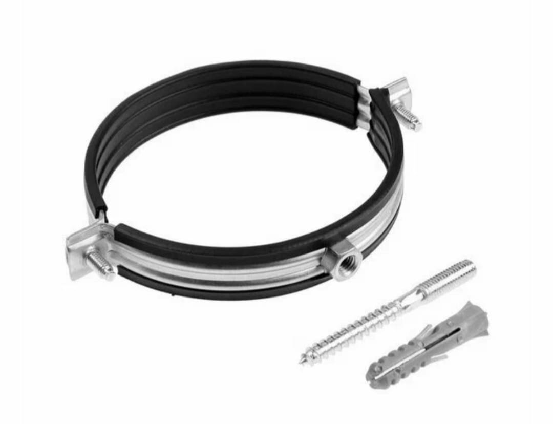 Хомут сантехнический TAEN, 4", 107-115 мм, гайка М8/М10, шпилька сантех. М10*100 и дюбель