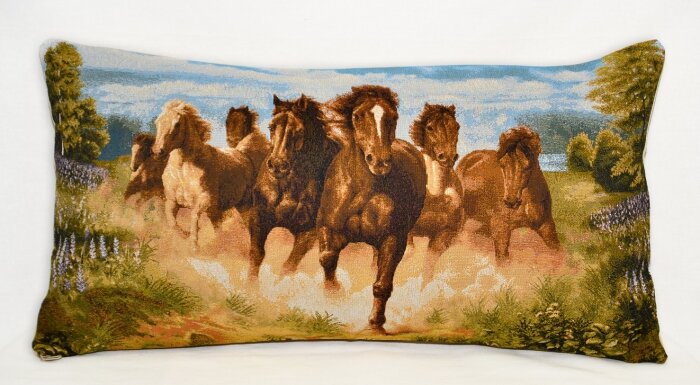 Подушка Декоративная Гобеленовая 32х65 "Во весь опор"