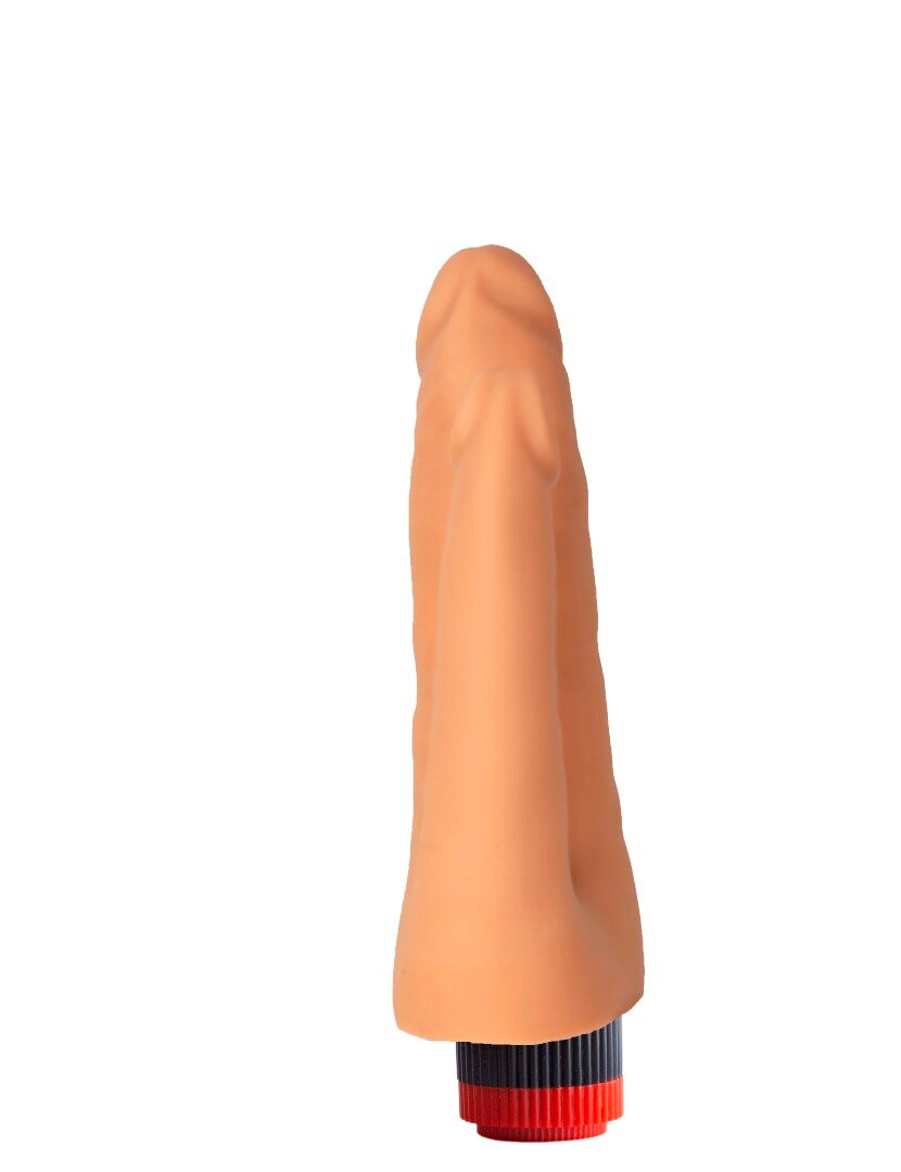 Вибромассажёр-реалистик LoveToy анально-вагинальный в ламинате, ПВХ, 17 см