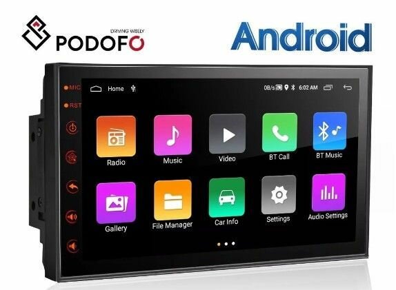 2din Автомагнитола 7 дюймов 1/16ГБ на Андроид 11 (WiFi, Bluetooth, GPS)