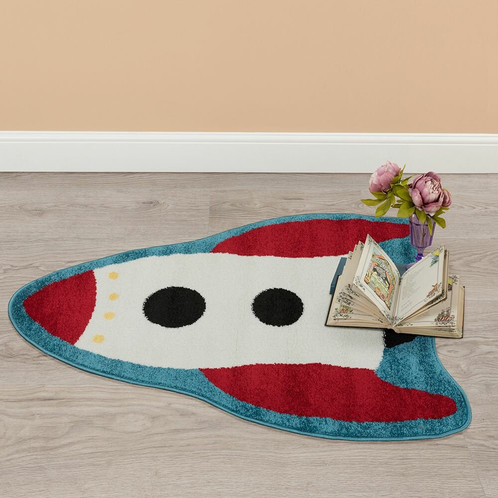 Ковер Color L368B 0,8х1,2 м бело-красный