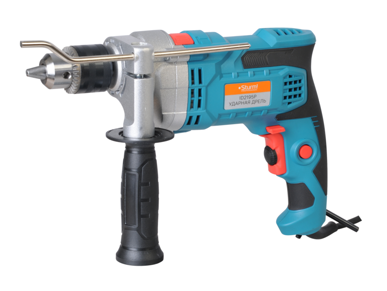 Дрель Sturm! ID-2195Р ударная 1.0кВт, ОЗП-13мм, мет редуктор, реверс, регул. скорости, коробка, ПРОФ.