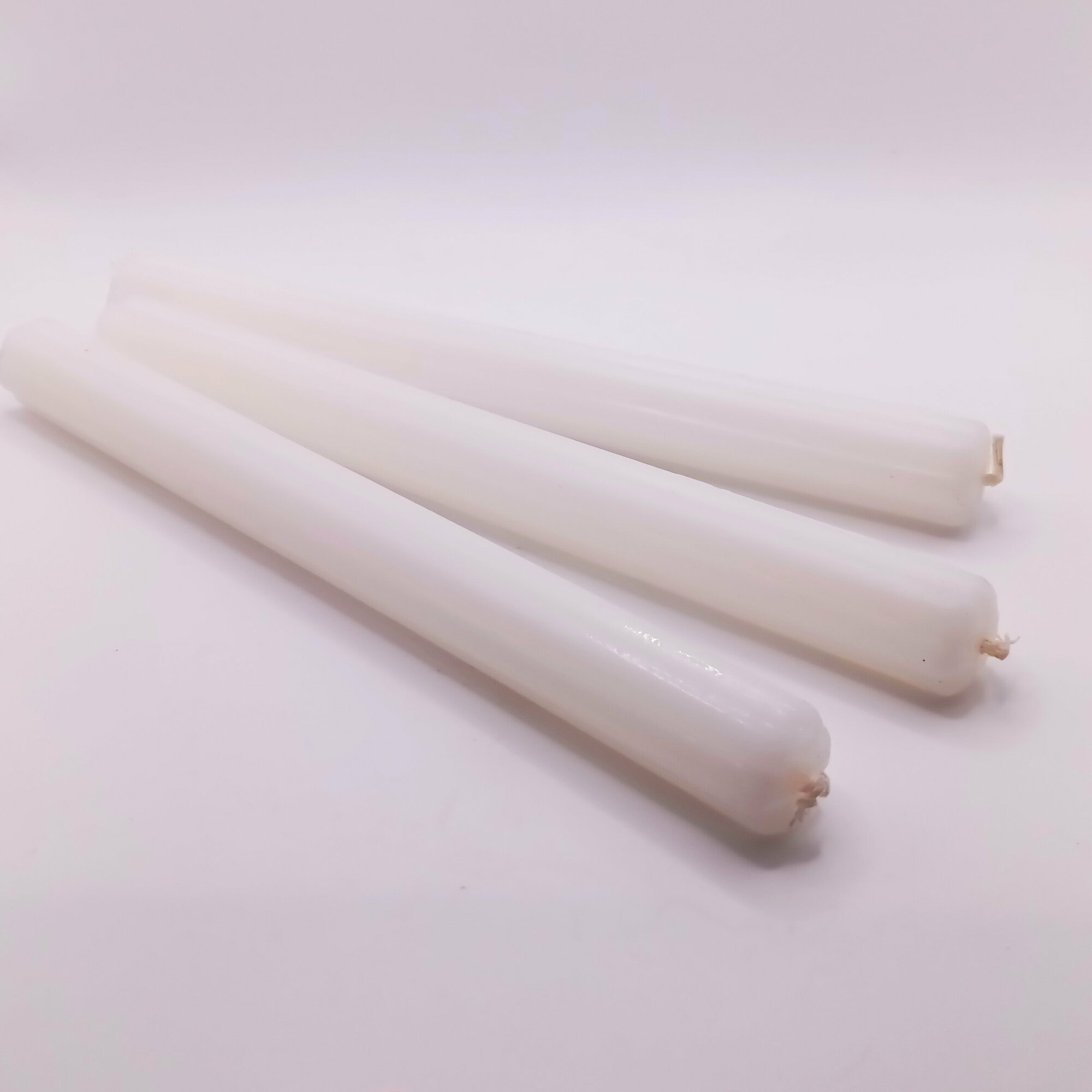 Набор свечей "Колонна" от бренда Rusin&Co, 3 штуки, белого цвета