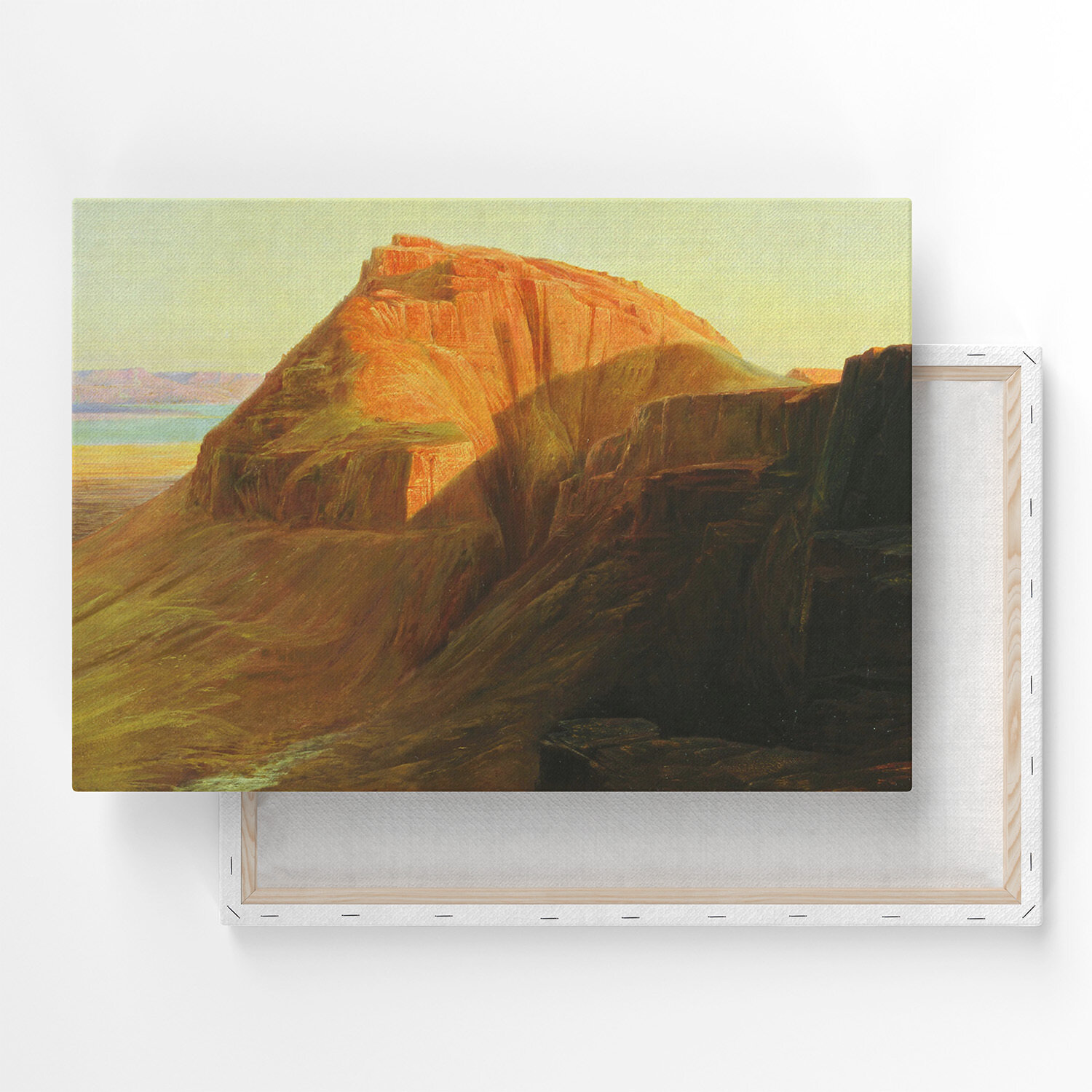 Картина на холсте, репродукция / Эдвард Лир - Masada on the Dead Sea / Размер 60 x 80 см