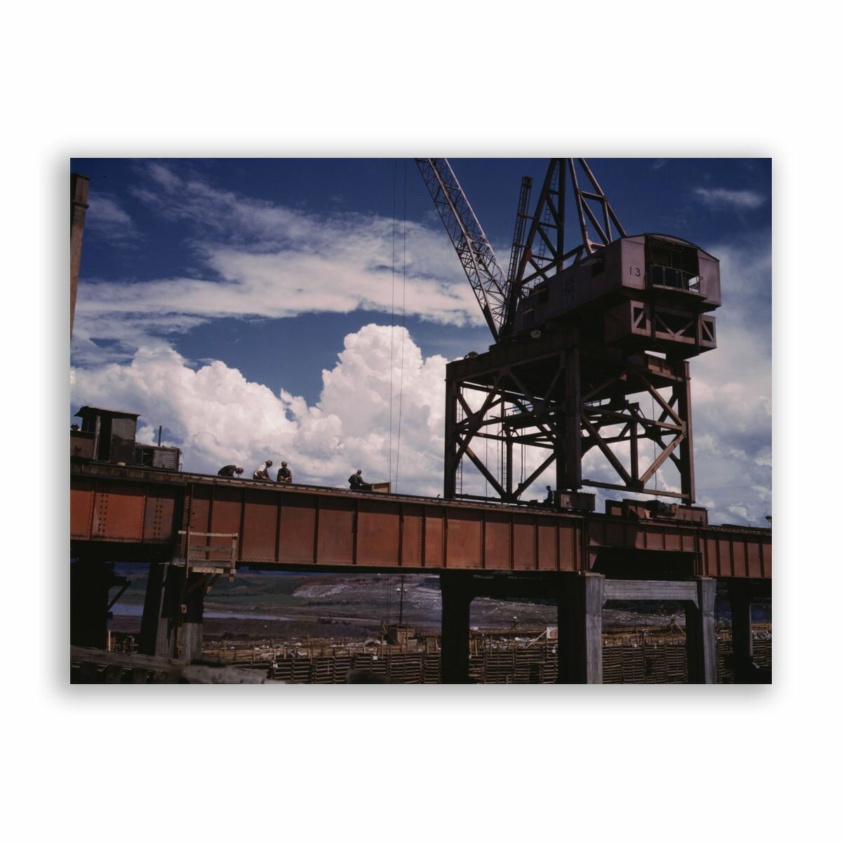 Постер, плакат на бумаге / Американские индустриальные ретро фотографии / Размер 30 x 40 см