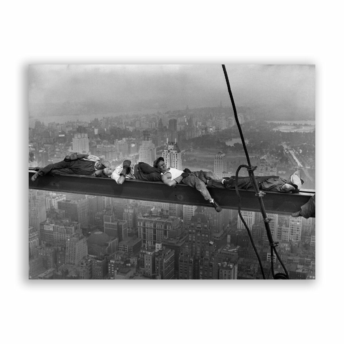 Постер, плакат на бумаге / Обед на небоскрёбе / Размер 40 x 53 см