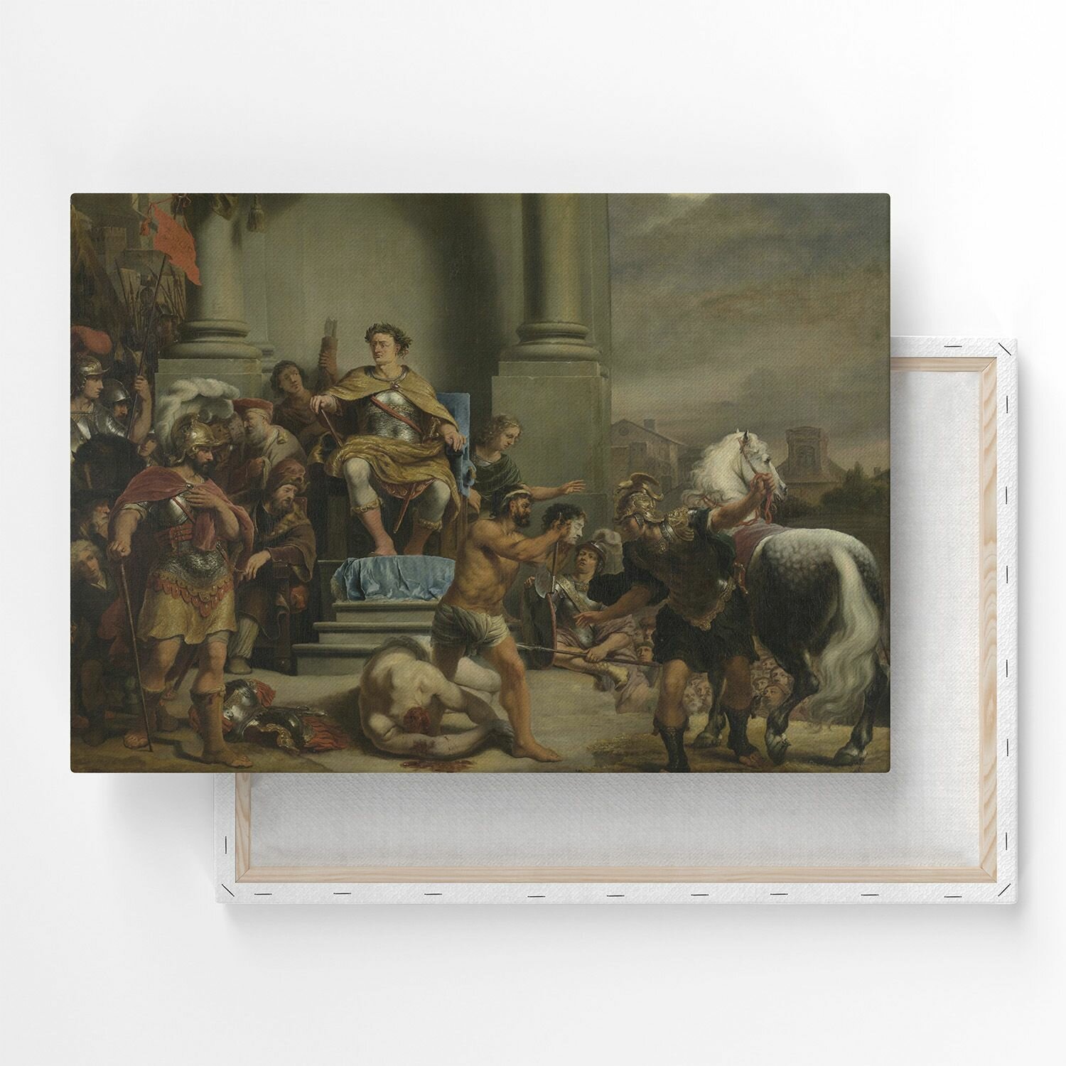 Картина на холсте, репродукция / Фердинанд Бол - Consul Titus Manlius Torquatus / Размер 40 x 53 см