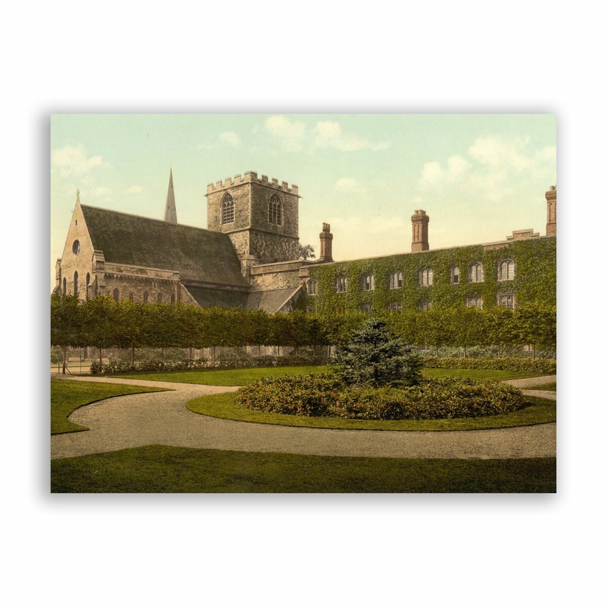Постер, плакат на бумаге / Jesus College, Cambridge, England / Размер 30 x 40 см