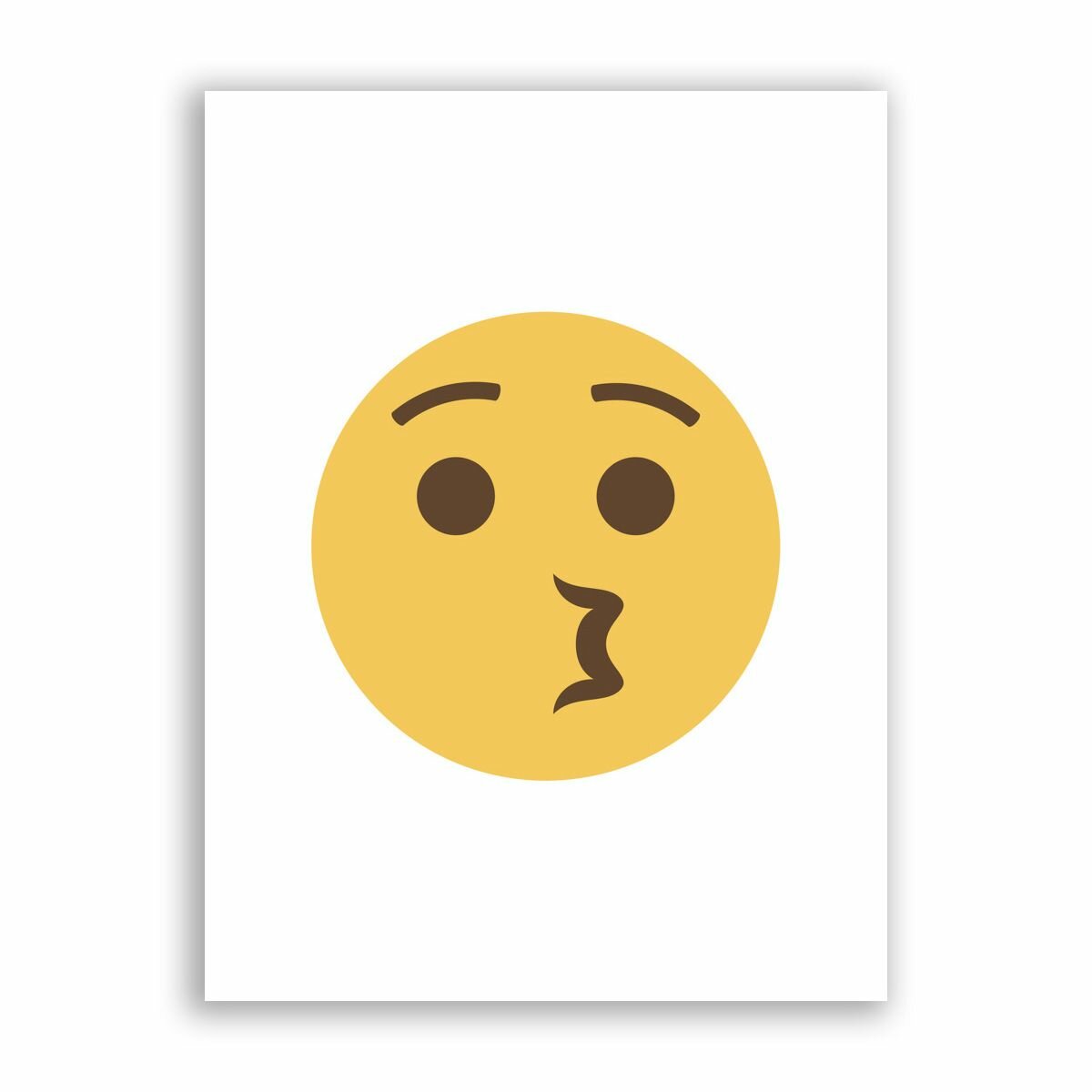 Постер, плакат на бумаге / Emoji / Целующее эмодзи / Размер 30 x 40 см