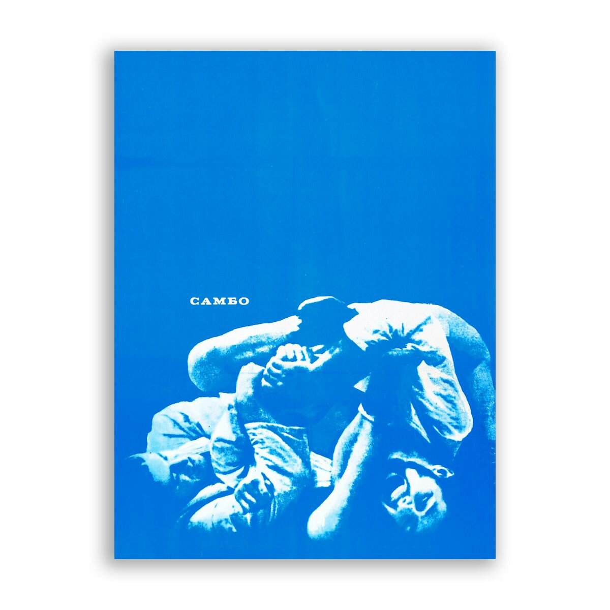 Советский постер, плакат на бумаге / Самбо / Размер 30 x 40 см