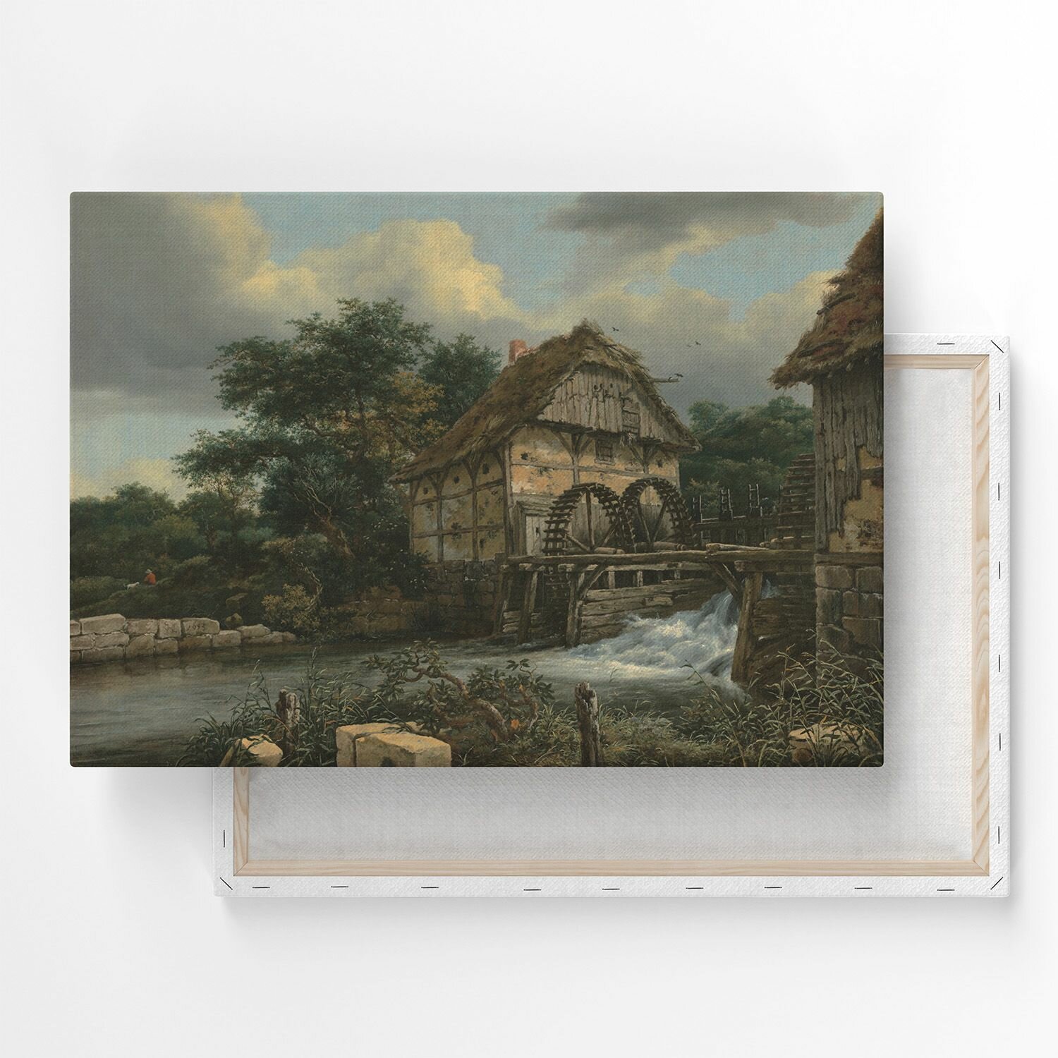 Картина на холсте, репродукция / Якоб ван Рёйсдал - Two Watermills / Размер 30 x 40 см