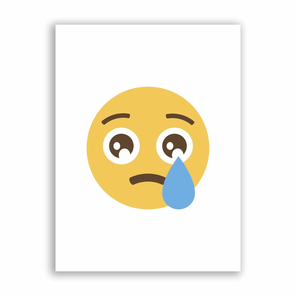 Постер, плакат на бумаге / Emoji / Плачущее Эмодзи / Размер 30 x 40 см