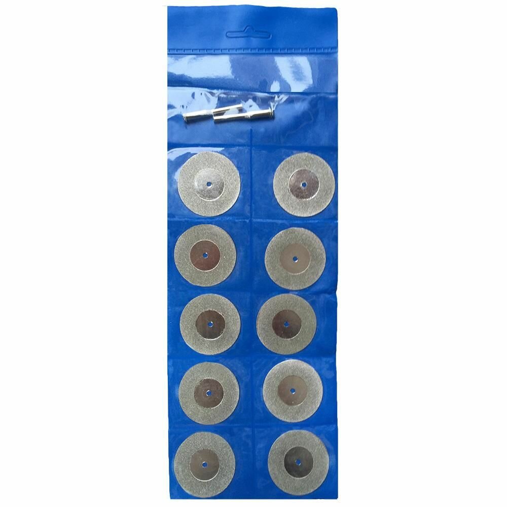 Комплект алмазных микро-дисков для реставрации и расчистки швов 16мм, 5мм, хвостовика 3 мм (10шт)