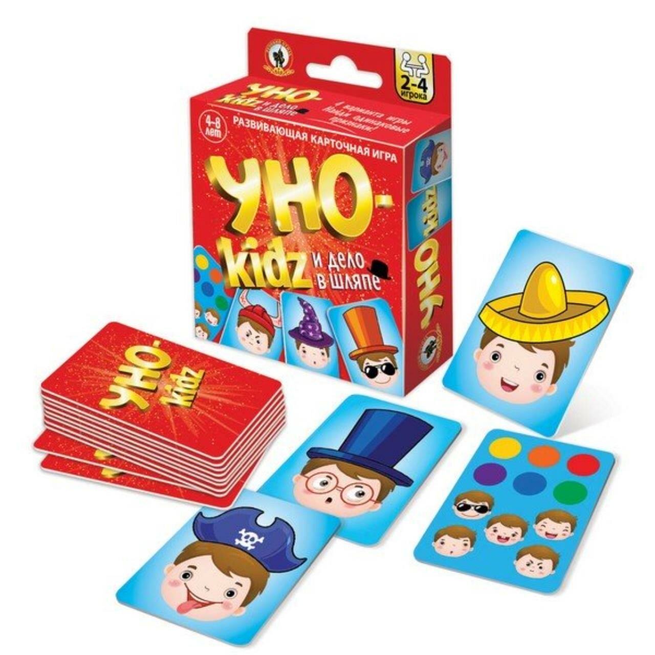 Игра Русская игра "Уно Кидз: И дело в шляпе", карточная, европодвес, 11х9х3 см