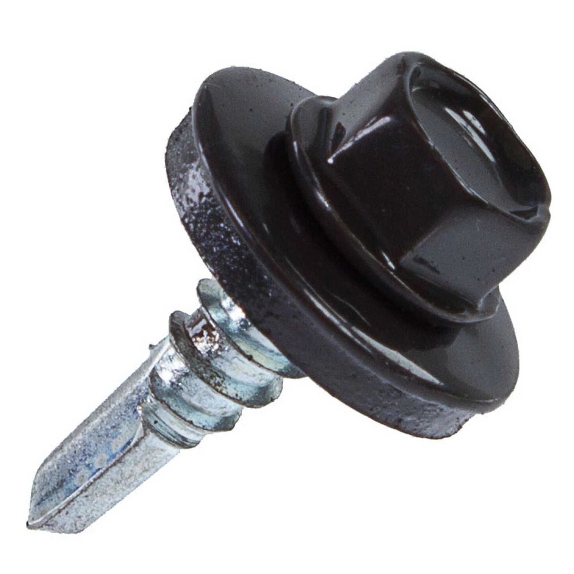 Саморез кровельный 5,5х25 серый графит RAL7024 (250шт)