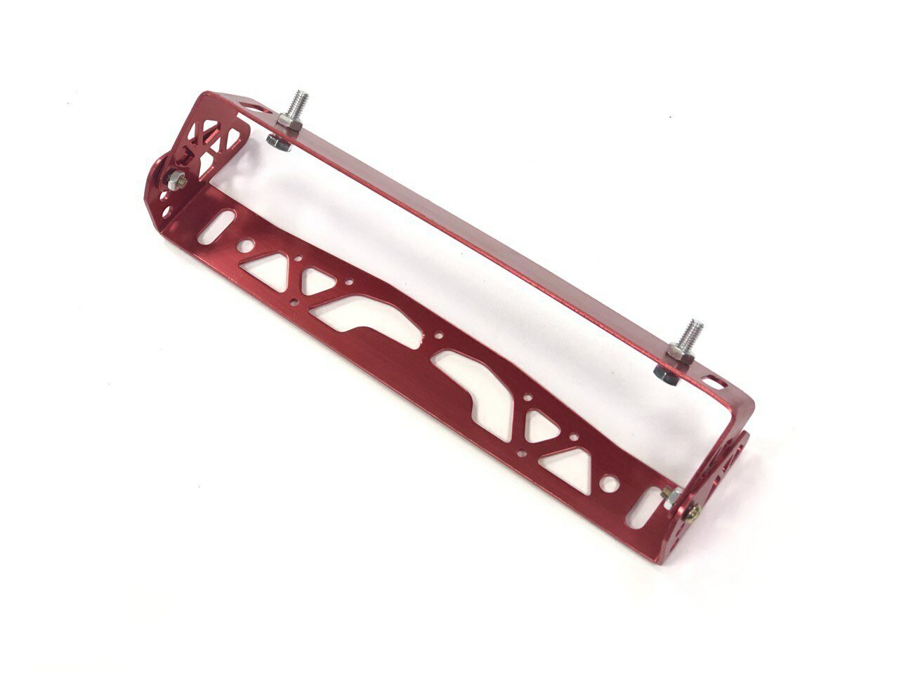 Крепление/держатель универсальный для номера авто с регулируемым углом наклона (красный)