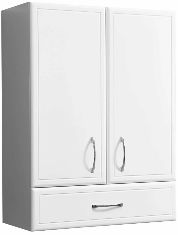 Шкаф двустворчатый подвесной 60x80 см белый глянец/белый матовый Stella Polar Концепт SP-00000141