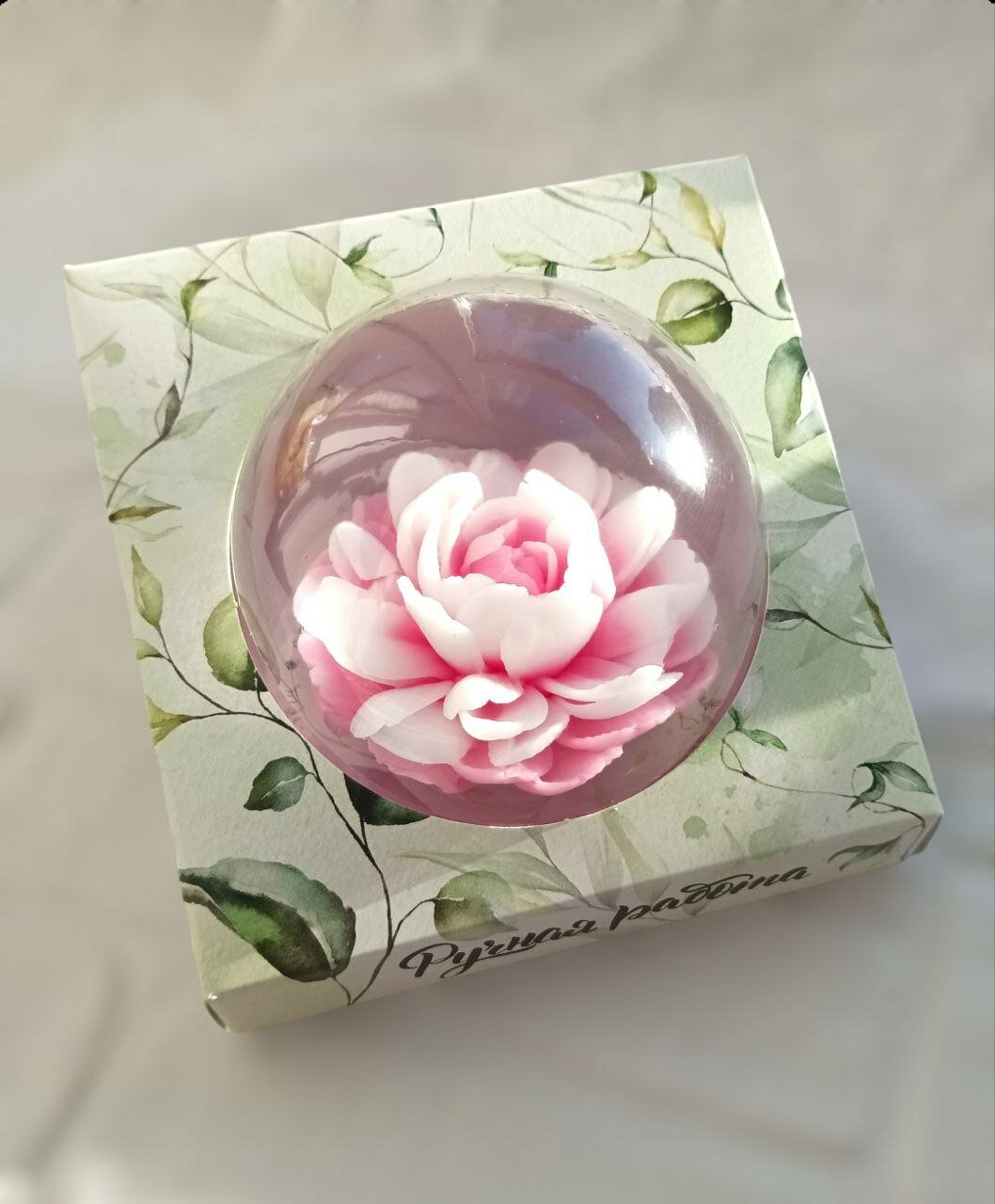 Подарочное мыло "Пион" ручной работы