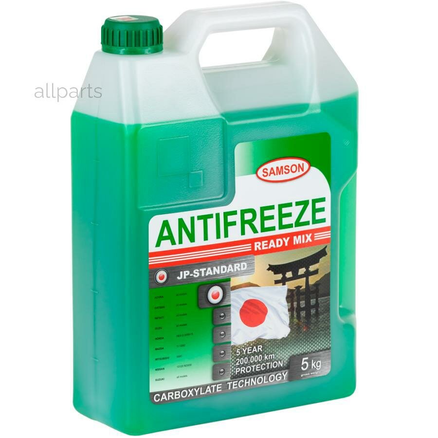 SAMSON 803283 Антифриз SAMSON JP-Standard Green готовый (зеленый) 5кг special Japan cars