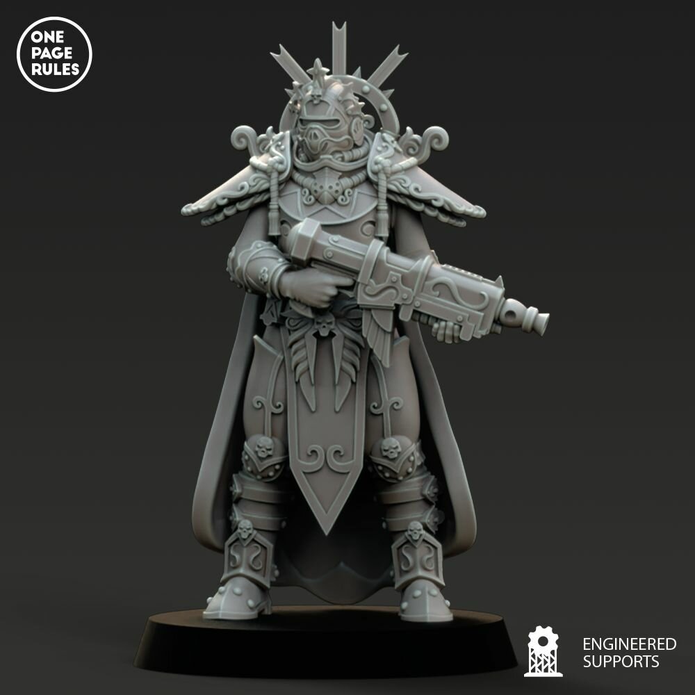 Миниатюра Warhammer "Сестры битвы с винтовкой B" масштаб 32 мм