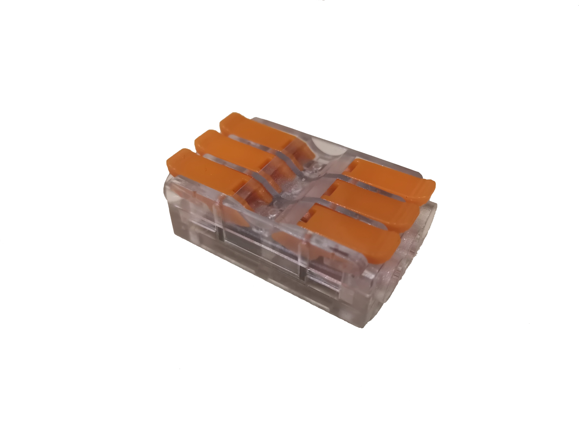 Клемма (2 шт) DEFA 3-WB силовая 450V, 41А, 0.75-6mm2, проходная прозрачная