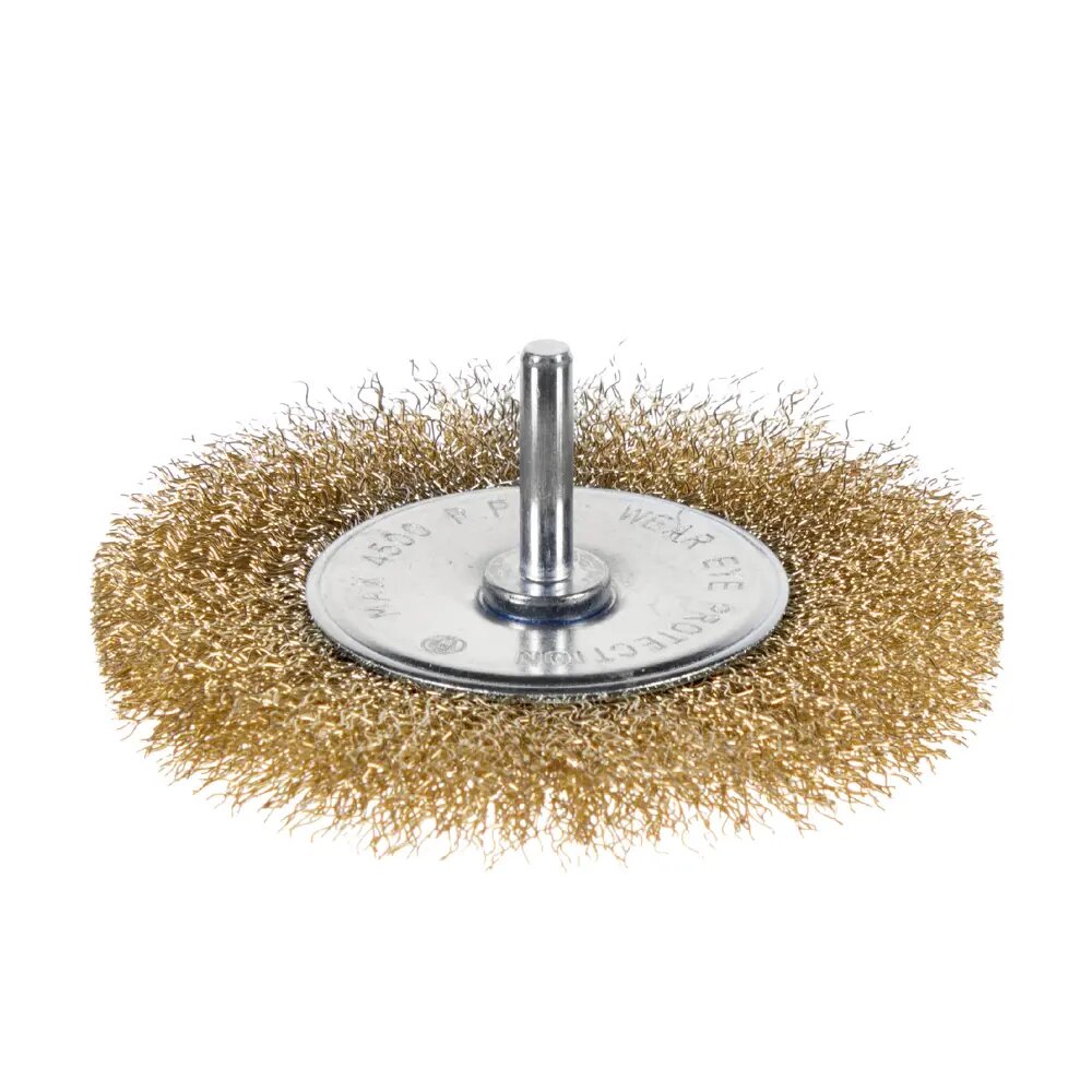 Щетка для дрели дисковая Dexter 100 мм латунированная сталь