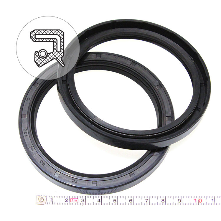 Манжета армированная (Сальник) 80х100х10 (тип 2 / TC) 70NBR