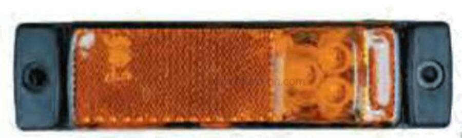 STELLOX 8733517SX фонарь габаритный! желтый прямоугольный светодиодный 130x32 с кабелем L=15см\Schmitz