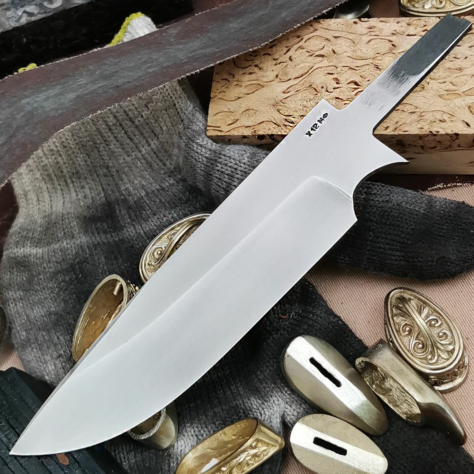 Клинок Пума из кованой стали Х12МФ