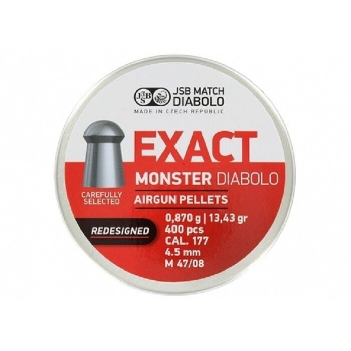 Пули для пневматики JSB EXACT Monster Diabolo Redisigned 4,52 мм 0,87 гр 400 шт
