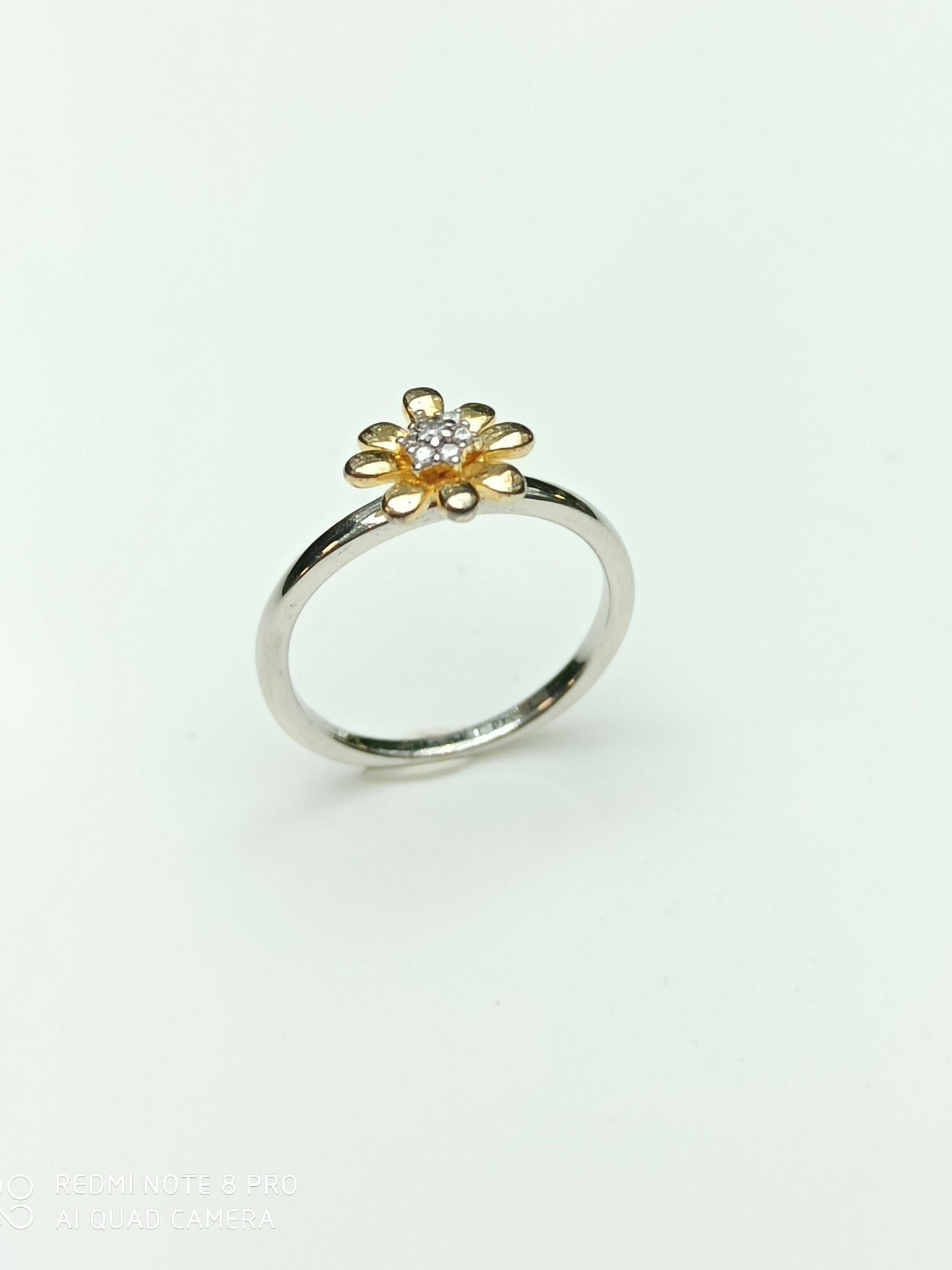 Кольцо тонкое, серебро, 925 проба, фианит