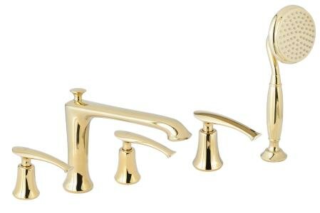 Смеситель на борт ванны с душем Altrobagno Beatrice 020103 Or золото