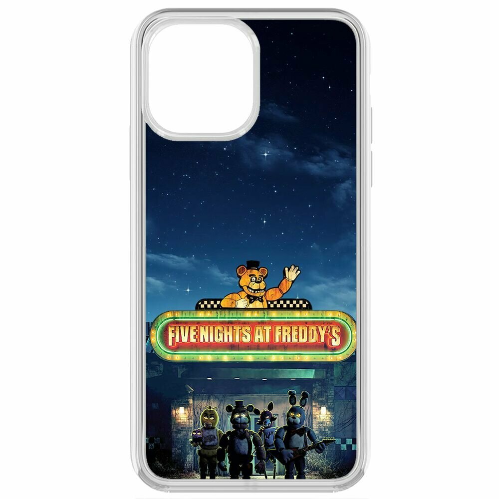 Чехол-накладка Krutoff Clear Case фнаф - Банда вместе для iPhone 13 Pro Max
