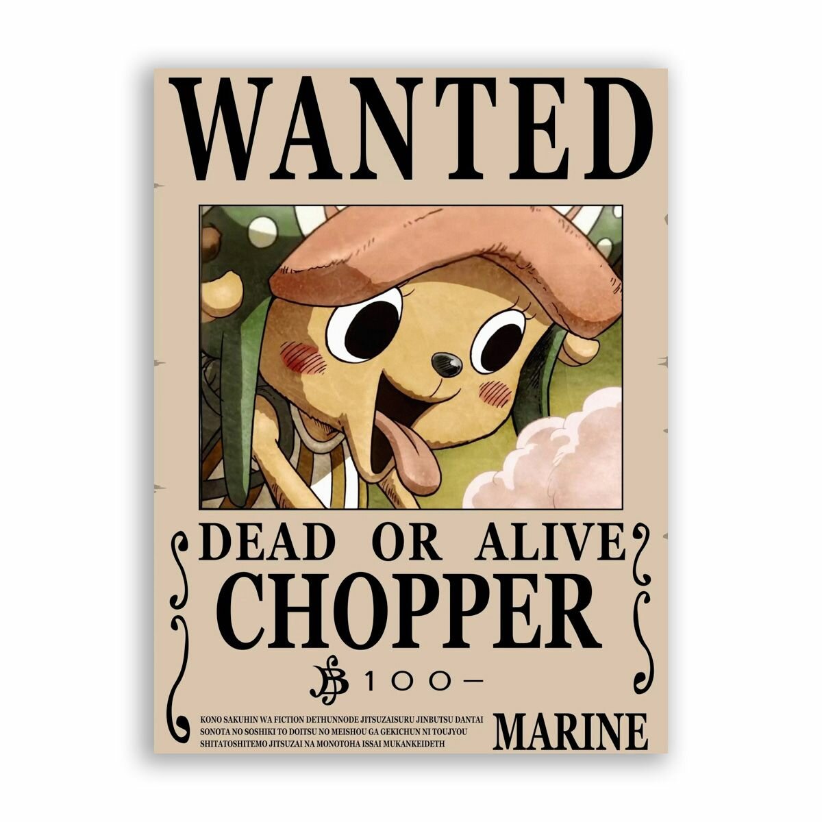 Постер, плакат на бумаге / Wanted - Ван-Пис: Тони Тони Чоппер / Размер 40 x 53 см