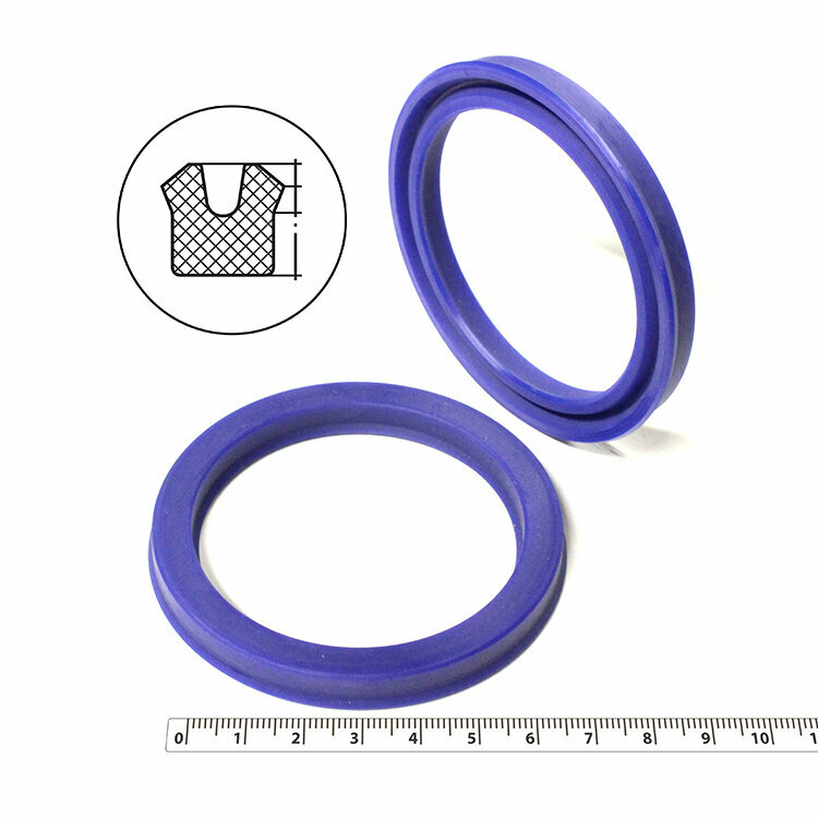 Манжета гидравлическая 60х75х8 (манжета цилиндра 75*60*8) тип UN PU (полиуретан) (упаковка 2 шт.)