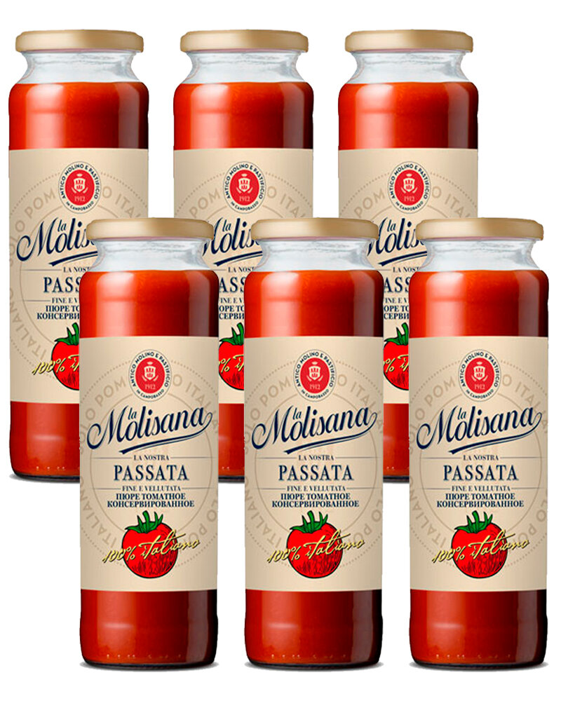Пюре томатное La Molisana Консервированное 690 гр. - 6 шт