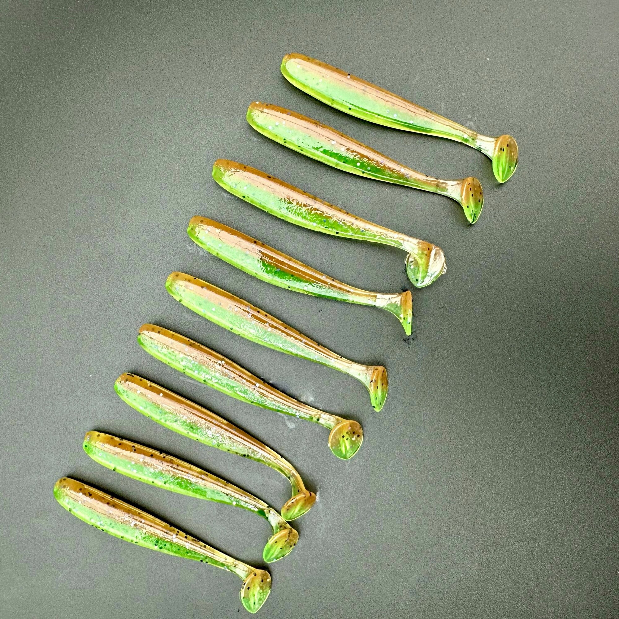 Силиконовая приманка виброхвост 6 штук Мягкая приманка для рыбалки 4" Япония на окуня; судака; щуку