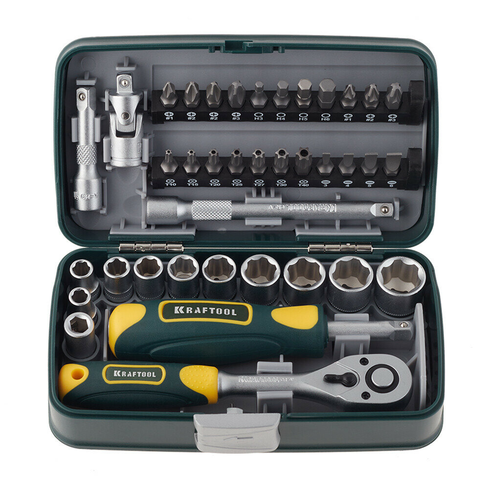 Набор бит и торцевых головок Kraftool (27970-H38) (38 шт.) Kraftool 27970-H38