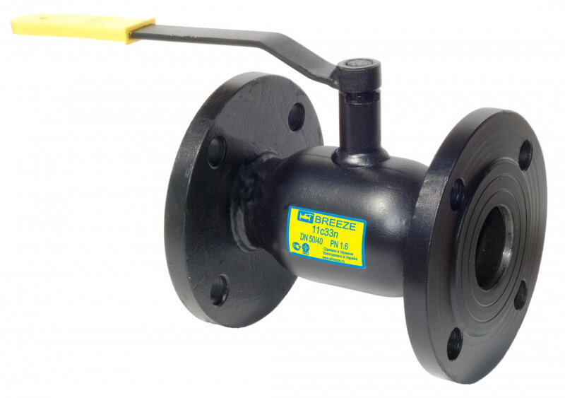 Кран шаровой фланцевый 11с32п ДУ 40 PN25 (L=200 мм) BREEZE