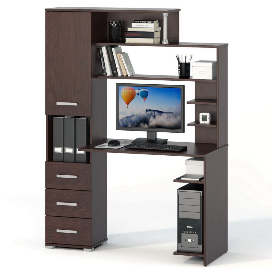 Стол компьютерный Вента-3 левый Венге