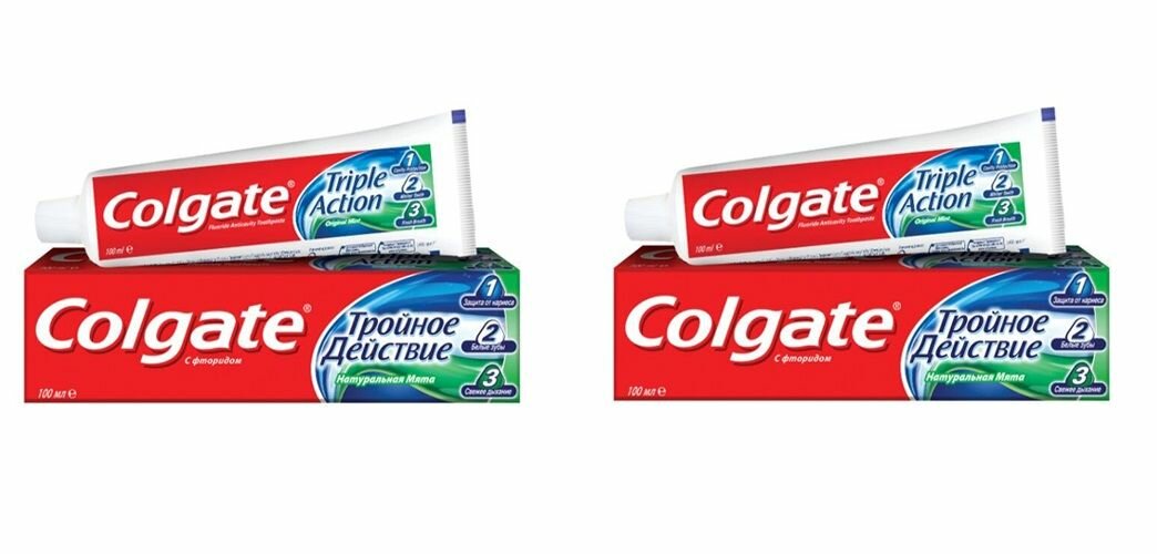 Colgate Зубная паста Тройного действия, 100 мл, 2 шт