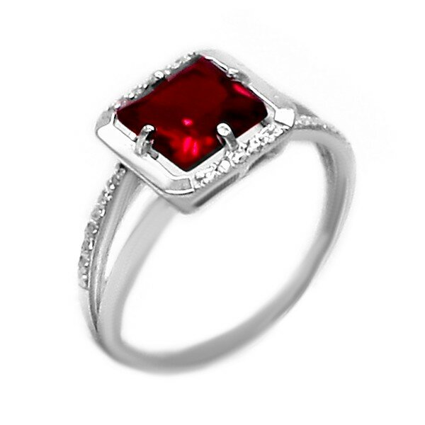 Кольцо, серебро, 925 проба, кристалл, фианит