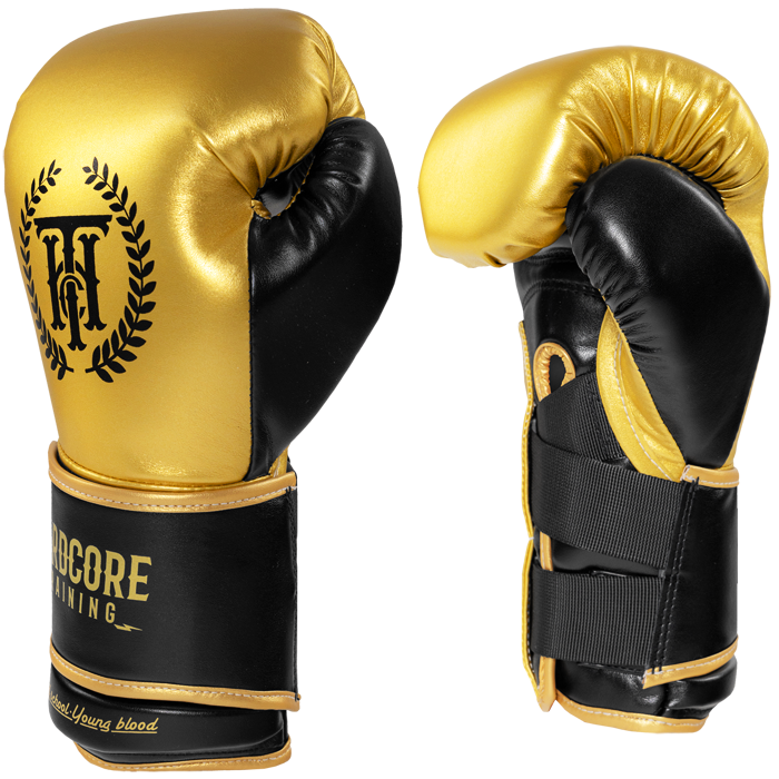 Боксерские перчатки Hardcore Training Revolution Gold/Black 16oz