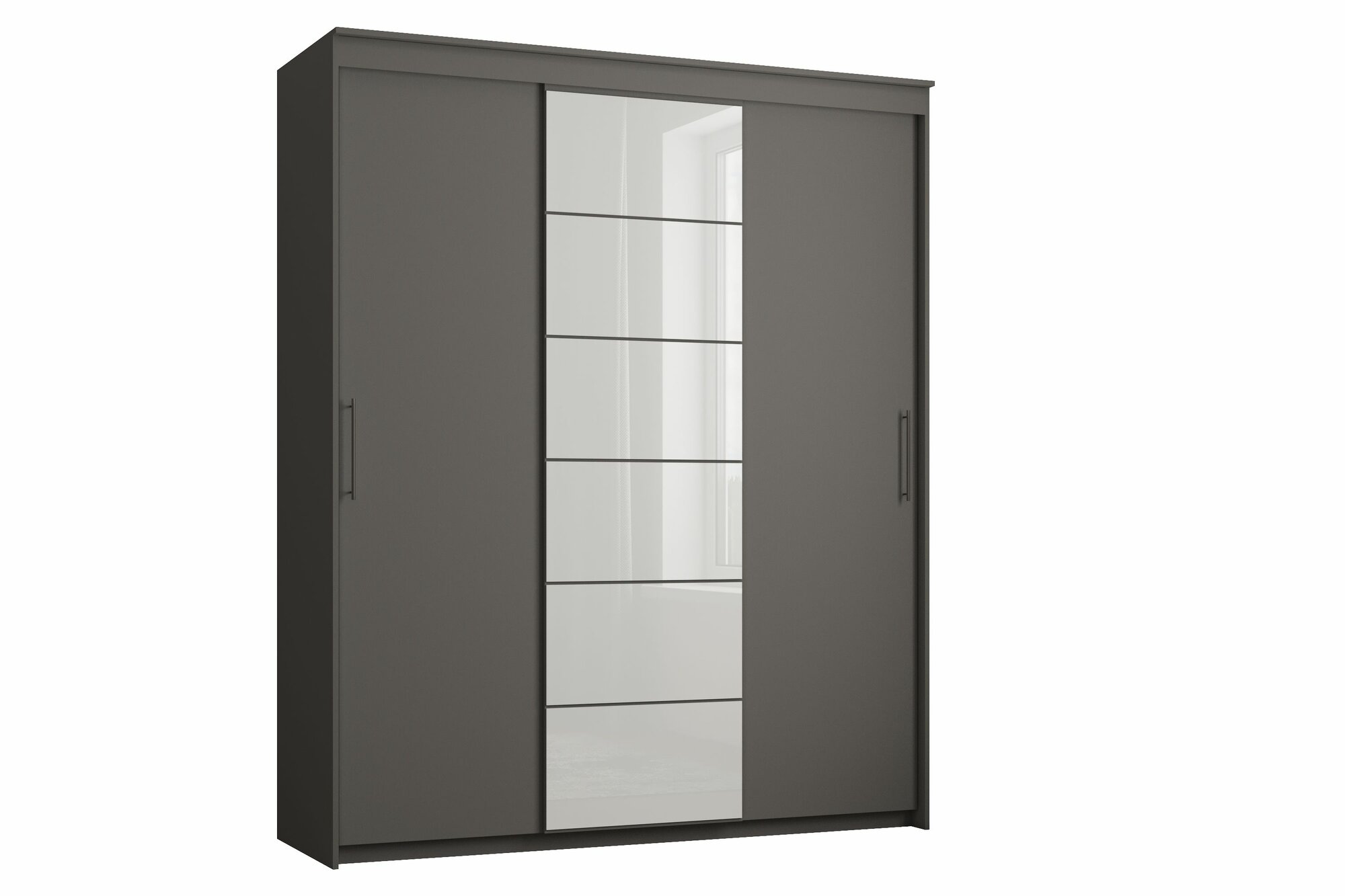 Шкаф-купе "Арманд 3" 160-45-240 Графит и оракал белый 010М платье-белье